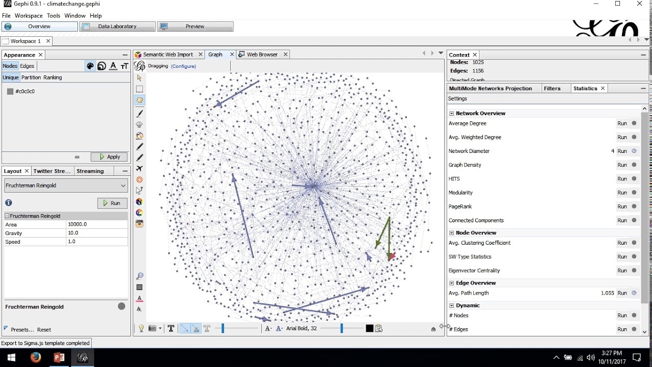 How to visualize gephi graphs in web browser- sigma exporter