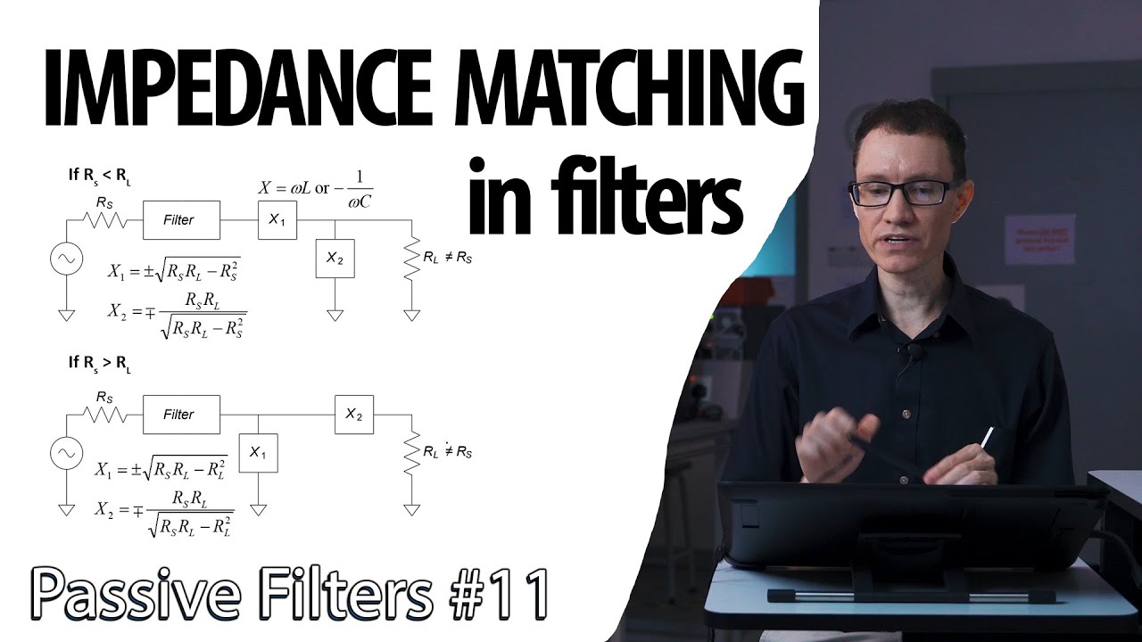 Impedance matching in filter circuits (11 - Passive Filters)