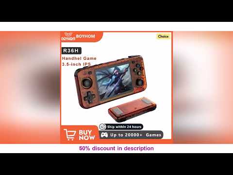 Why Everyone’s Talking About This Product! BOYHOM New R36H Handheld Game Console 3.5-inch IPS Scre
