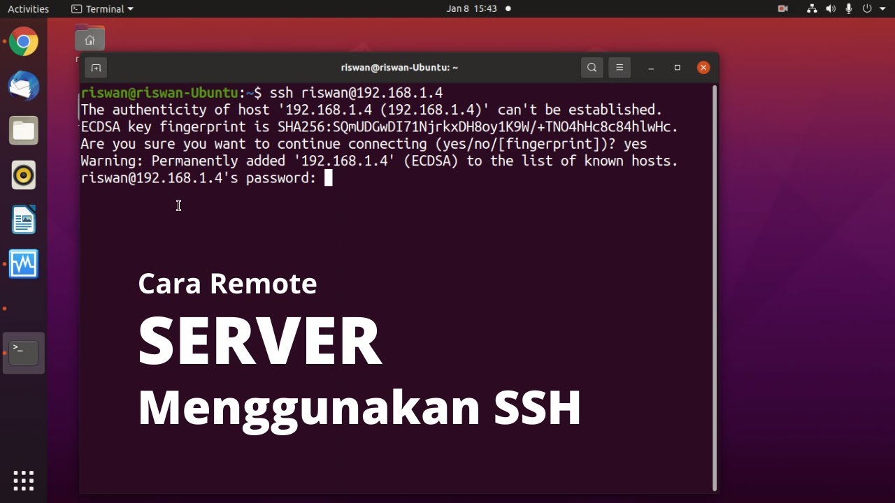 Cara  Remote Server Linux menggunakan SSH.