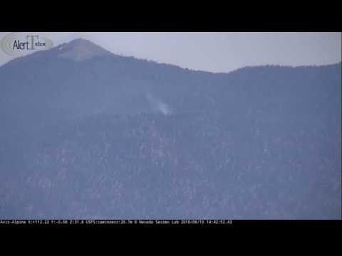 Holdover lightning fire near Genoa Peak as confirmed from CTC Alpine camera at 2:14 PM