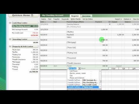 How to budget a paycheck in Quicken