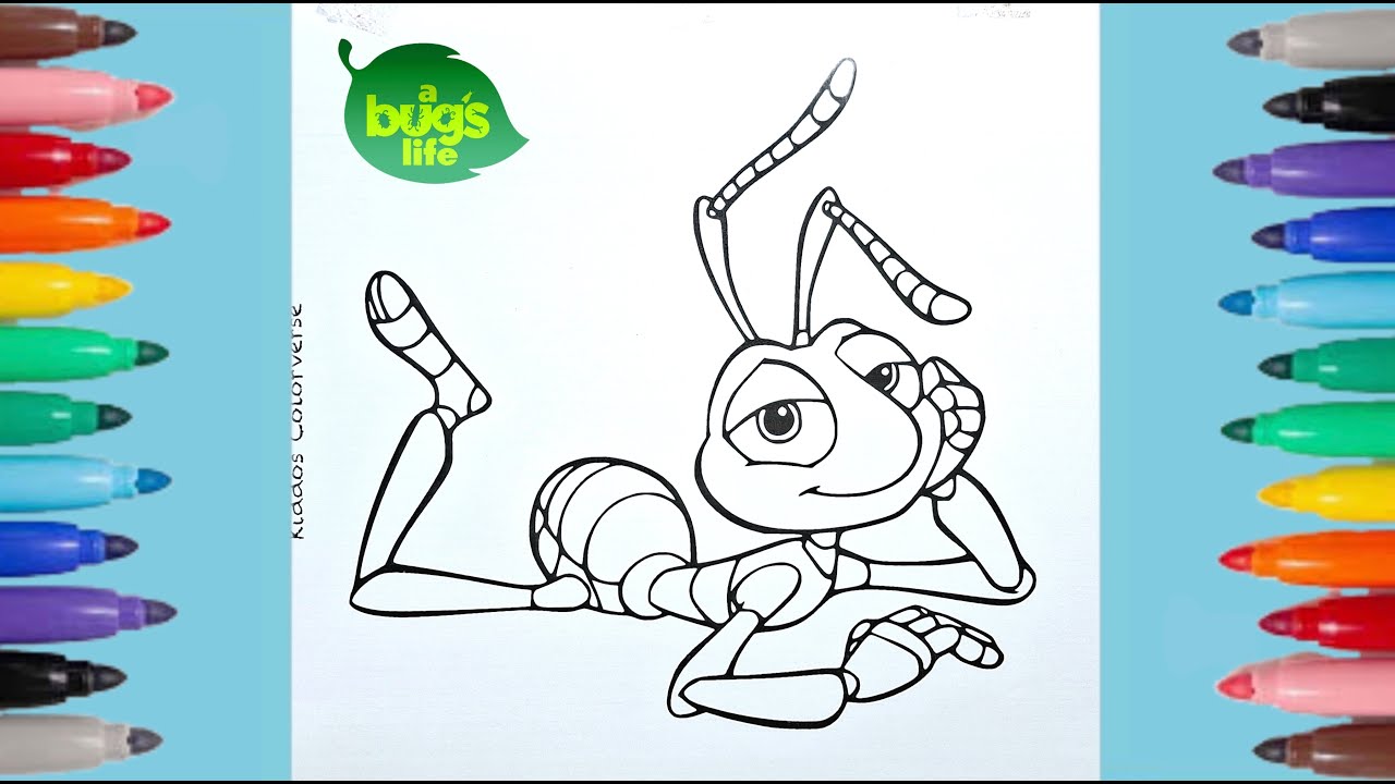 Flik from A Bug's Life Coloring Pages | A Bug's Life 🐜🐛🐞
