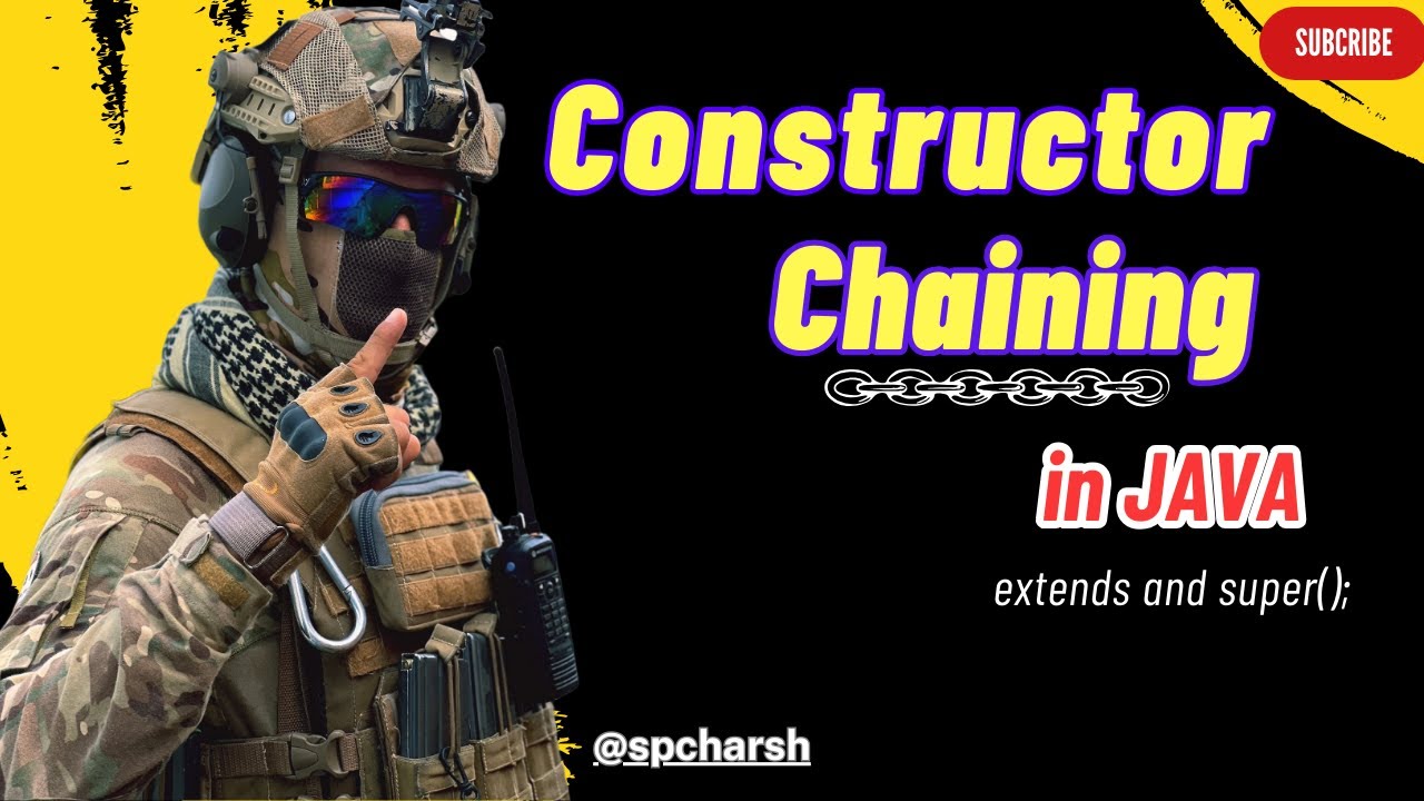 Constructor Chaining in Java: Simplifying Initialization with Inheritance | @spcharsh #java #video