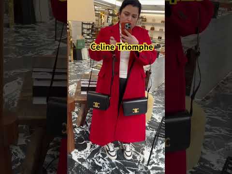 Celine Triomphe Teen Bag or Celine Triomphe classic? Comment Down #celine#tarasharma#handbags#shorts