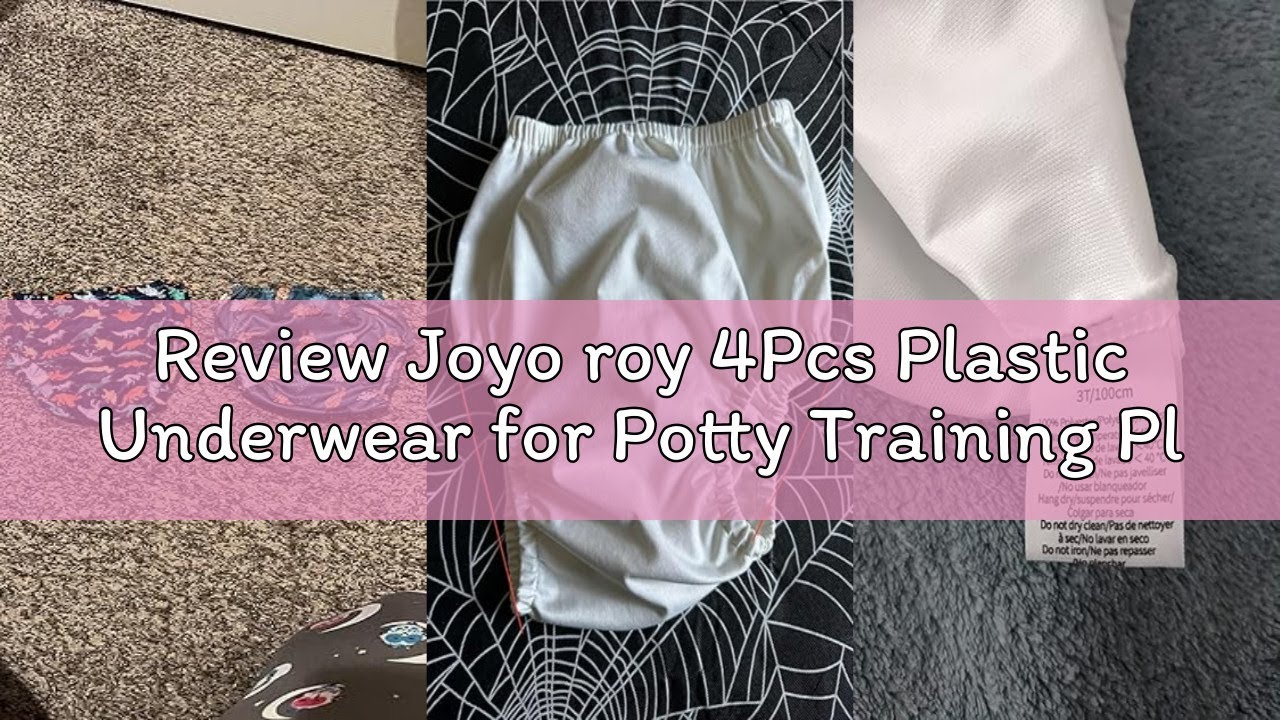 Review Joyo roy 4Pcs Plastic Underwear for Potty Training Plastic Pants 3T Cloth Diaper Cover Rubber