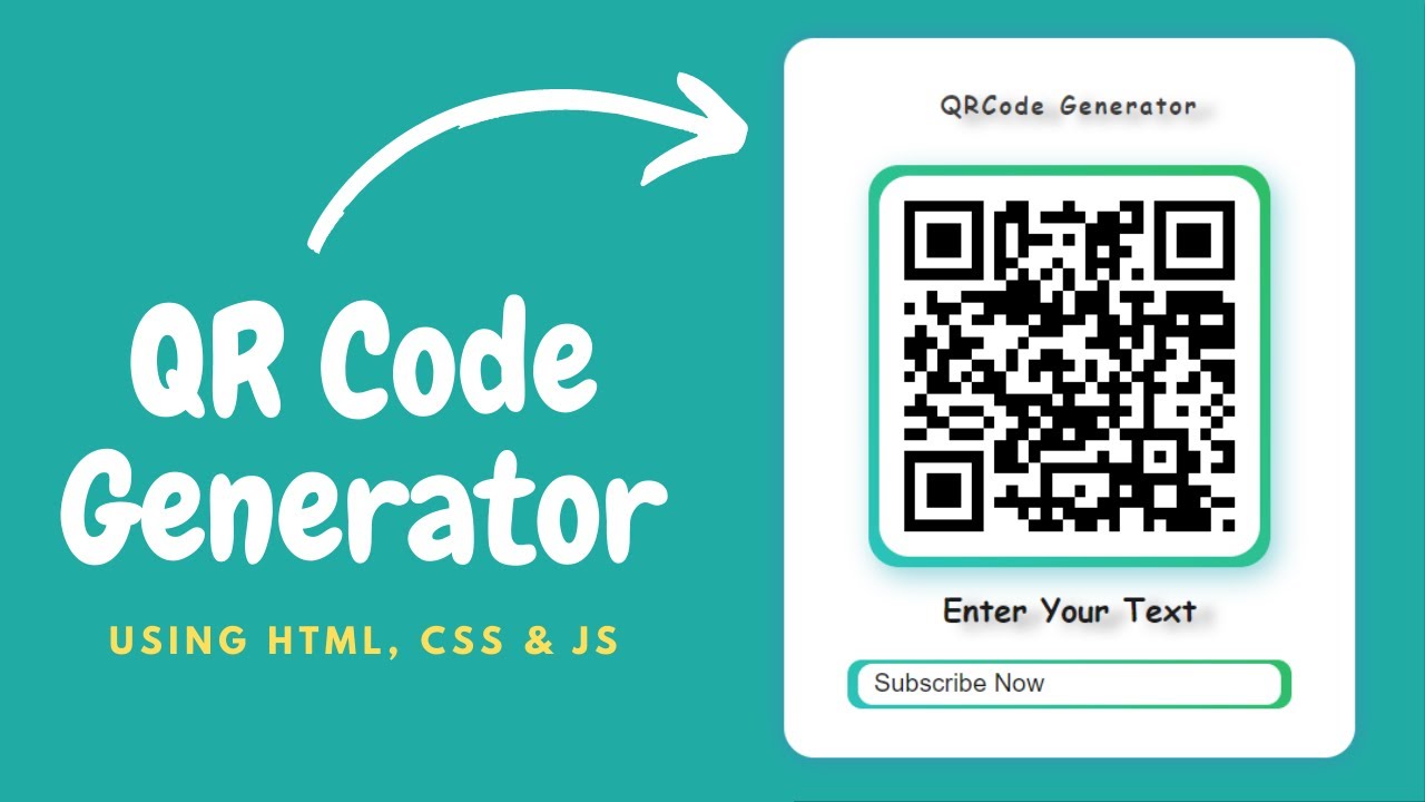How to create QR Code Generator Using HTML, CSS & JS | Quick Code
