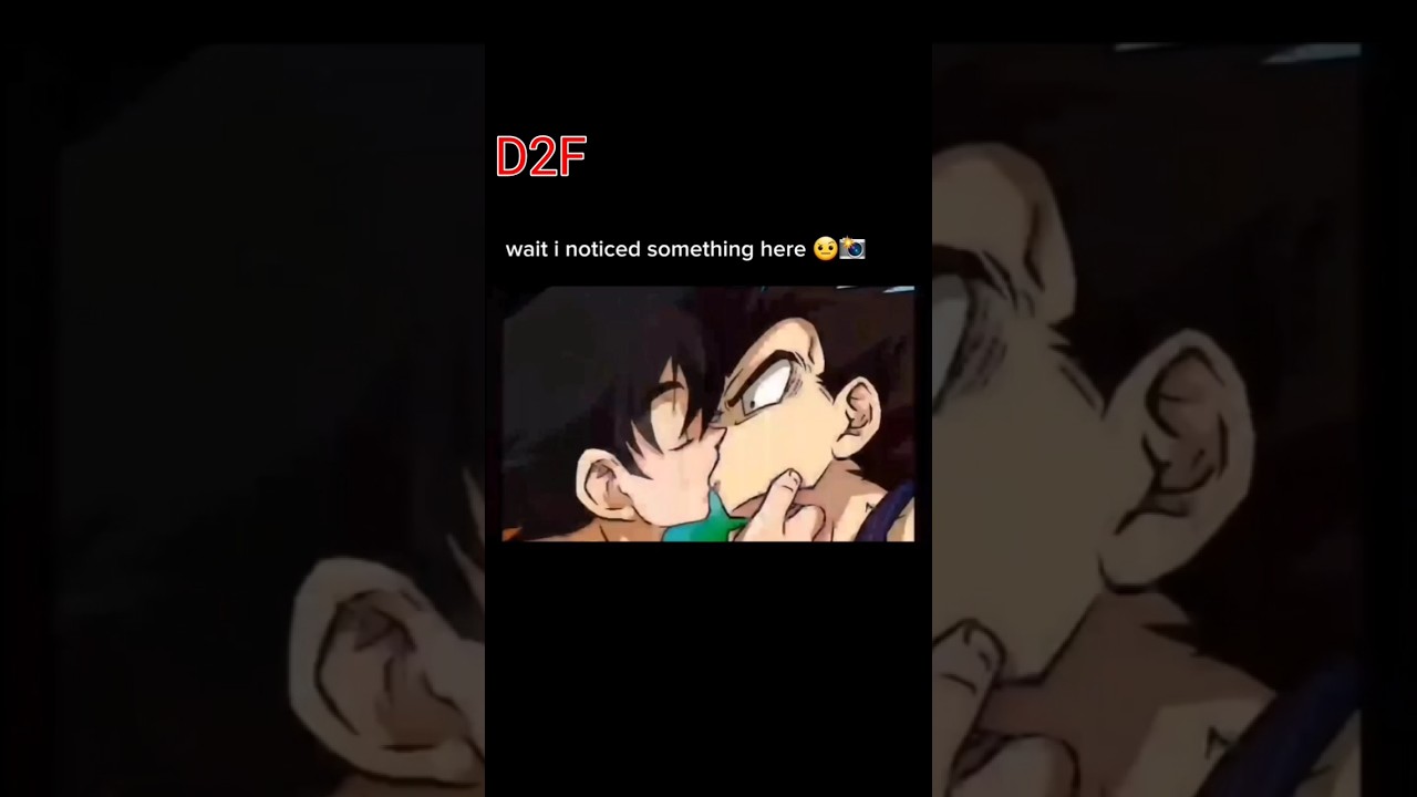 Goku and Vegeta kissing 😃😃#goku #dragonball #anime #shorts #short