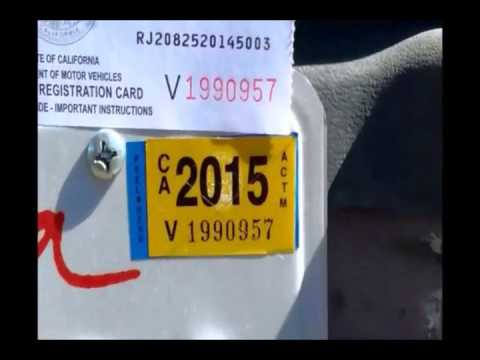 How to verify Reg and License plate sticker on a used car