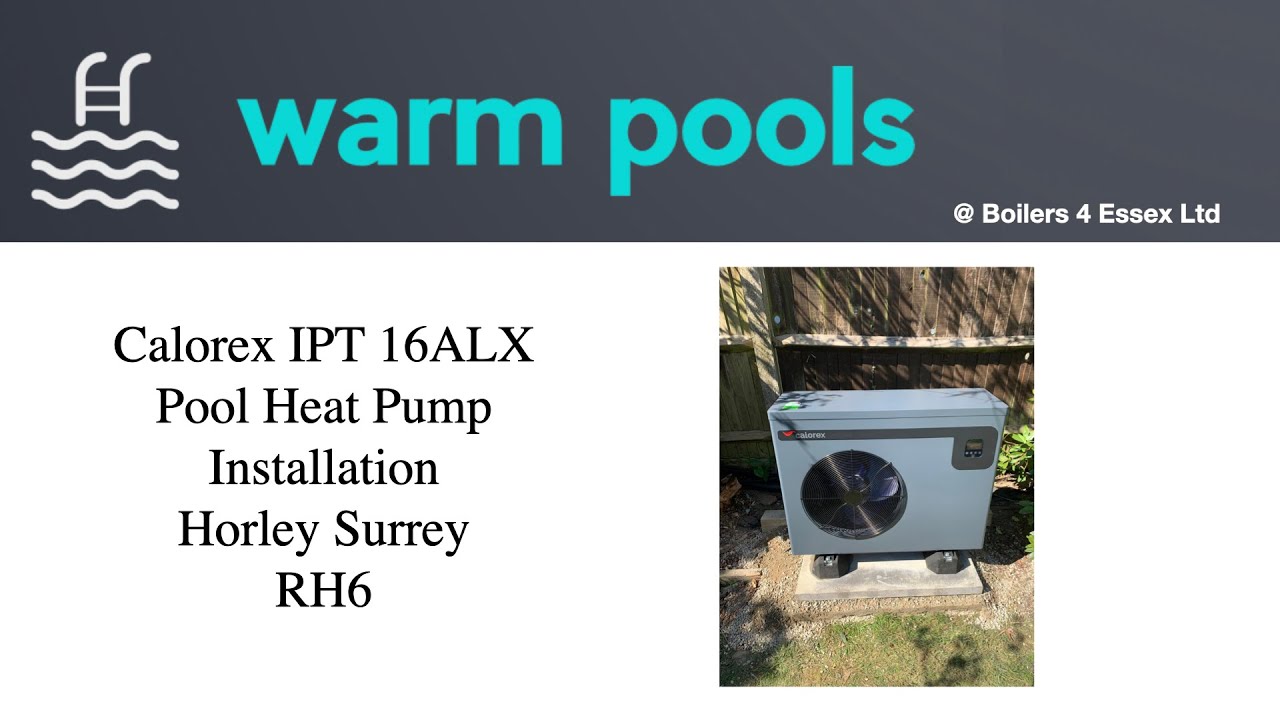 Calorex Swimming Pool Air Source Heat Pump Installation in Surrey - Warmpools Pool Heating Experts!