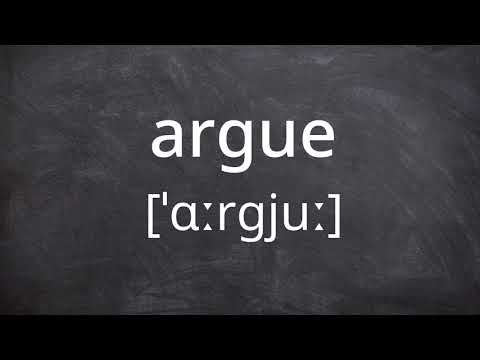 ARGUE Pronunciation in American English