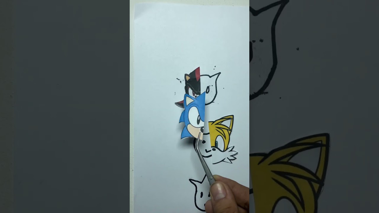 Shin sonic dog day Tapes paper Pieces puzzle#shorts#animation#youtubeshorts