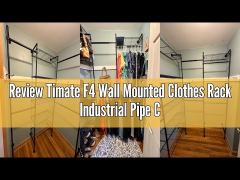 Review Timate F4 Wall Mounted Clothes Rack Industrial Pipe Clothing Rack for Hanging Clothes, Expand
