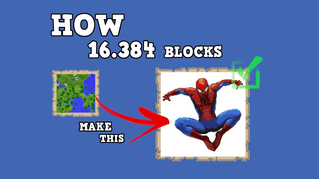 Marvel Spiderman Minecraft Map Art
