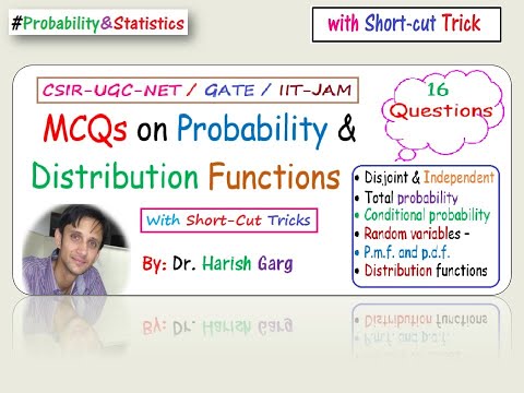 MCQs on Probability and Distribution functions | Short Cut Tricks | CSIR-UGC-NET|IIT-JAM| GATE