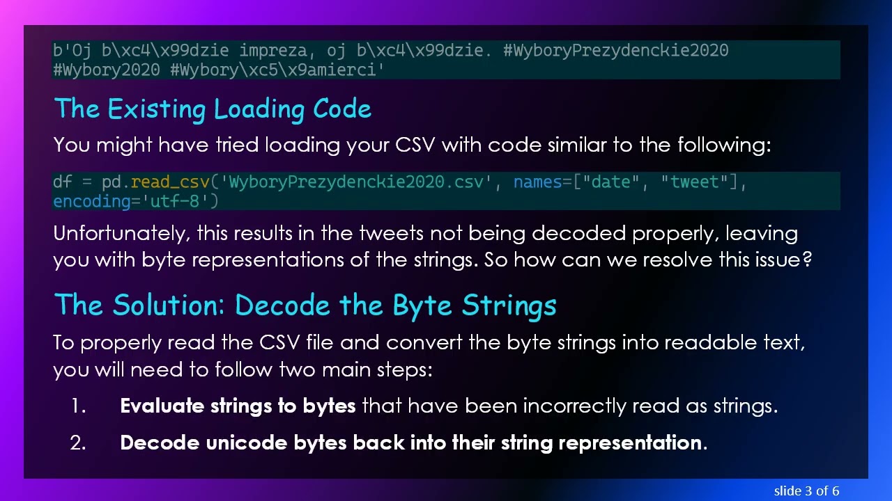 How to Properly Read utf-8 Encoded CSV Files into Pandas in Python 3