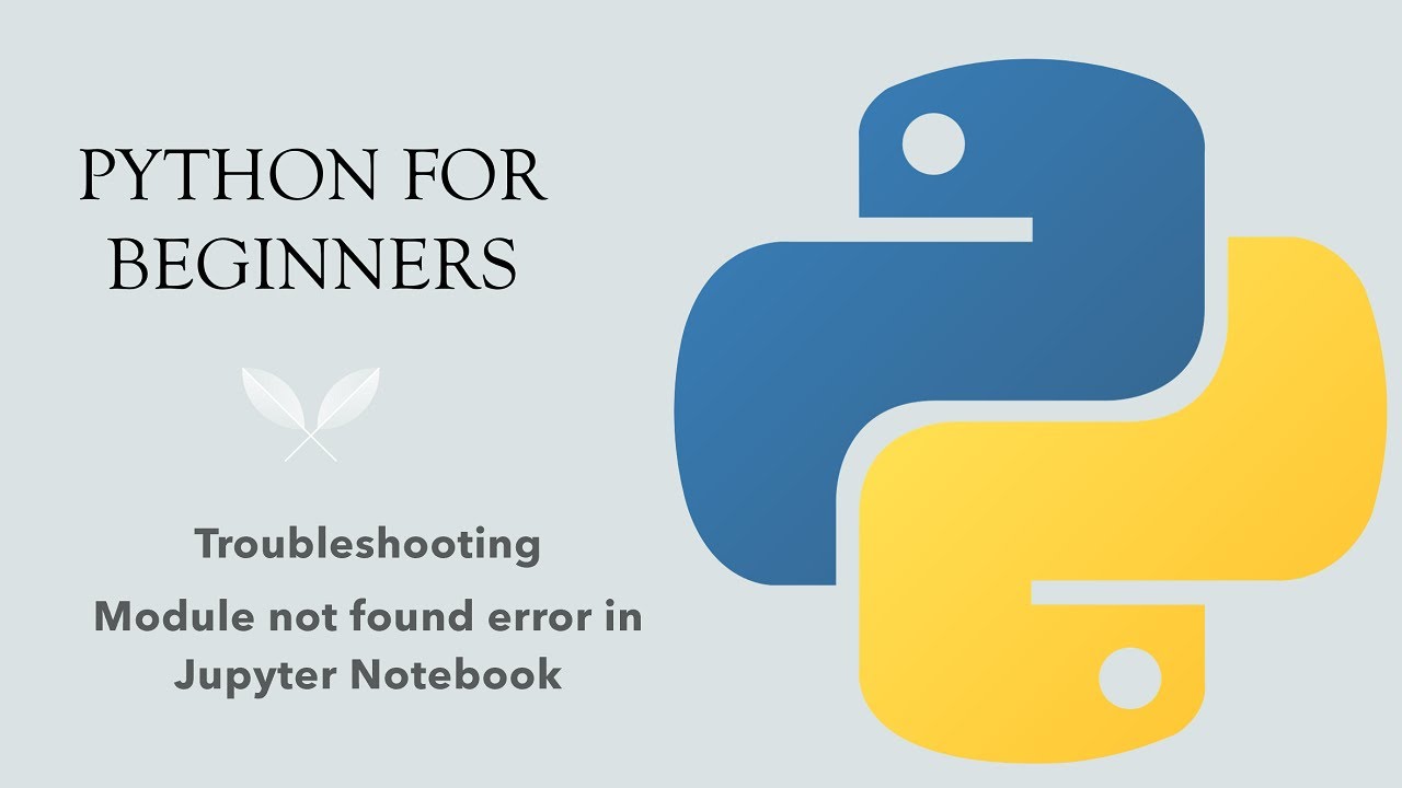 #41 Python for Beginners: Module Not Found Error in Jupyter Notebook