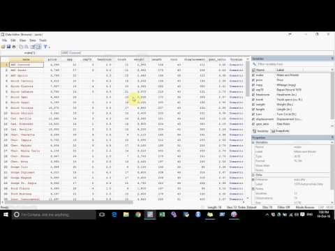 STATA Tutorial for novices-Browse Command