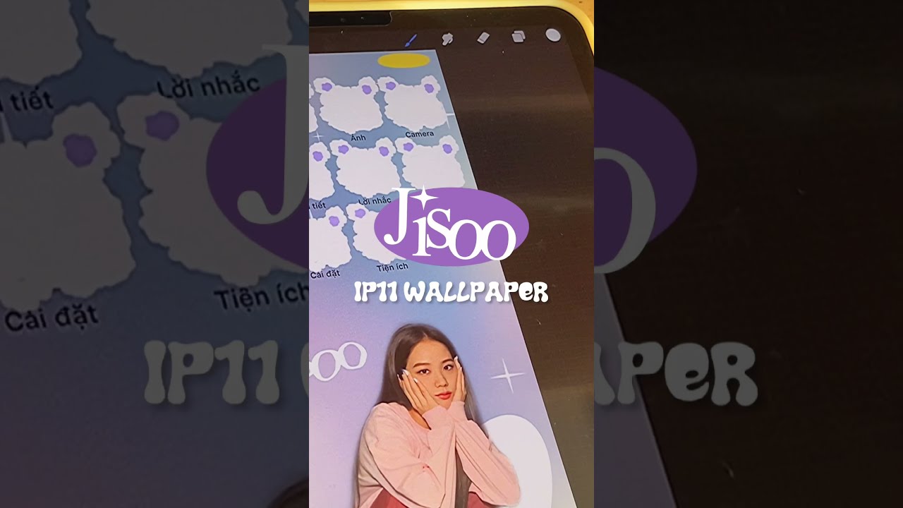 Cách mình tạo ra chiếc nền xinh xinh 🌷 #jisoo #blackpink #procreate #wallpaper #iphone