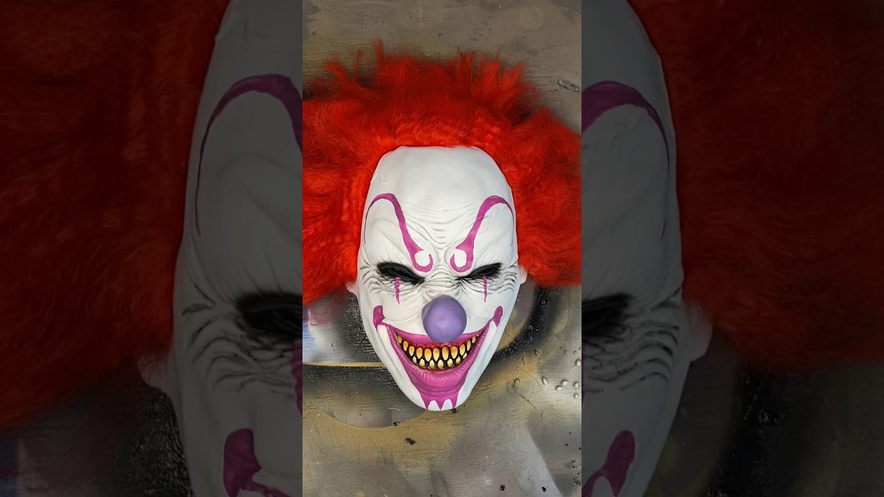 I transformed a Clown Mask into Clown from Slipknot! 💀🎨 #diy #painting #art #mask #slipknot #clown