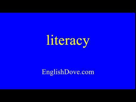 How to pronounce literacy in American English.