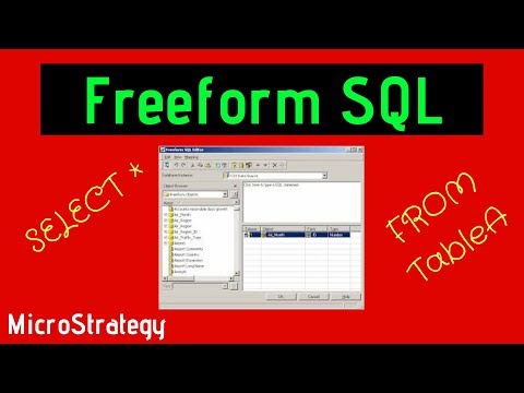 How to Create Freeform SQL Reports in MicroStrategy