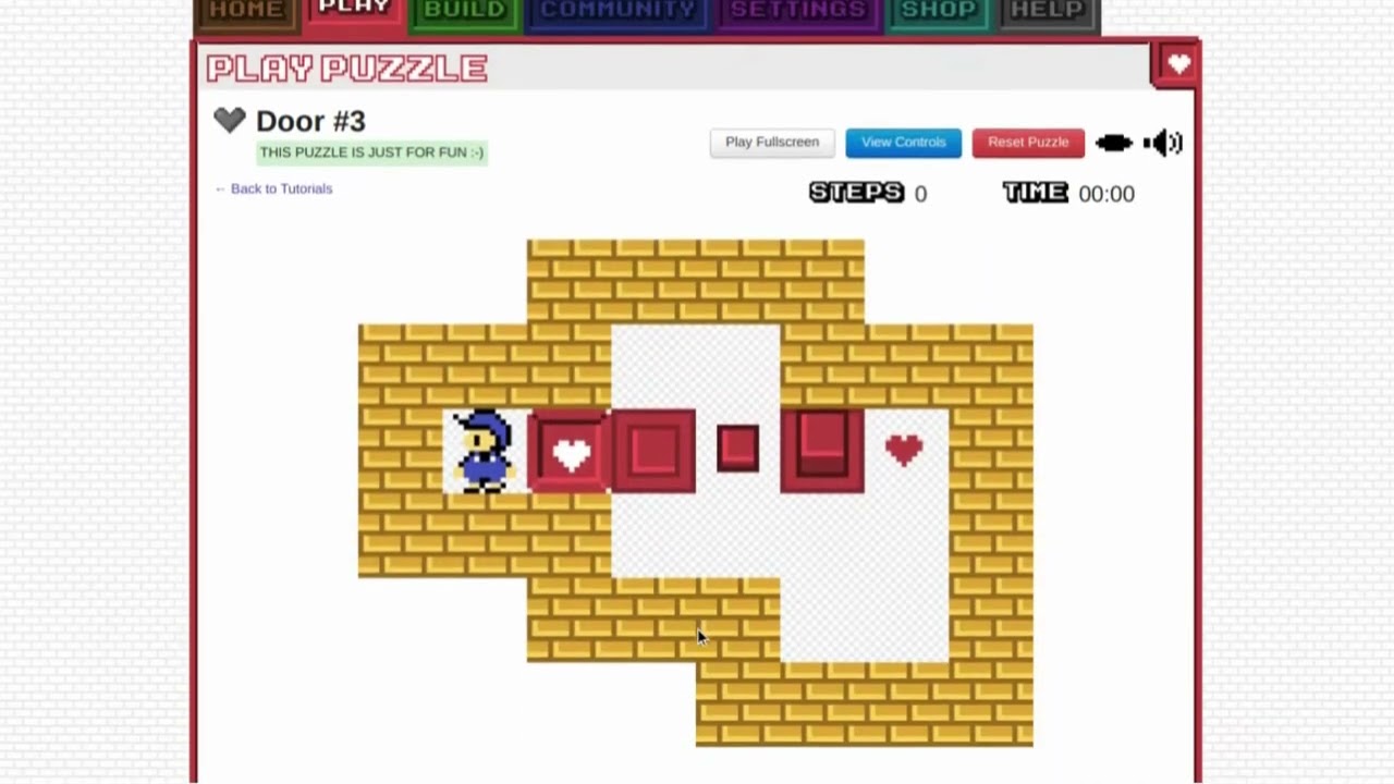 Playing Sokoban: Tutorial levels