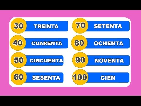 Learn Spanish Numbers 30 - 100