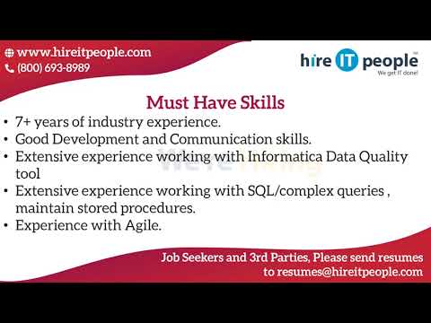 Data Management - Data Integration Jobs | Informatica Jobs | Irvine, CA | Job ID: 32717 |
