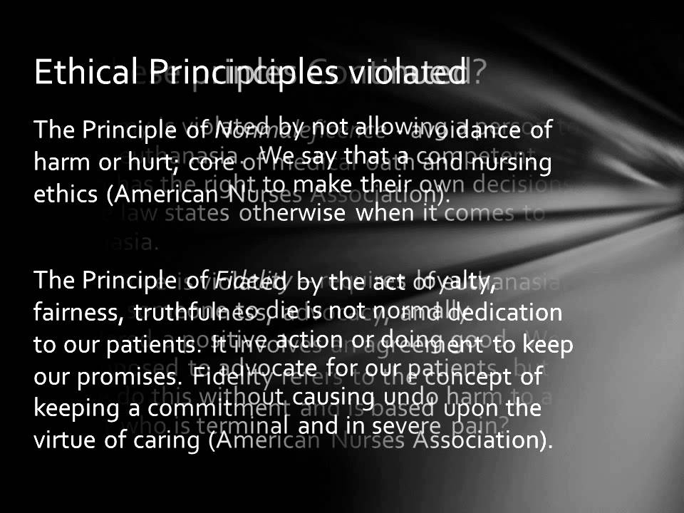 Euthanasia Presentation for University of Sioux Falls Nursing 221