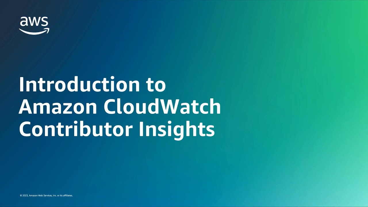 Introduction to Amazon CloudWatch Contributor Insights | Amazon Web Services
