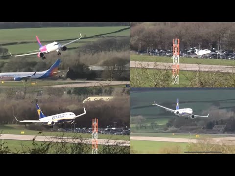 Scary landings and crazy go arounds during storm Kathleen. Leeds Bradford airport.