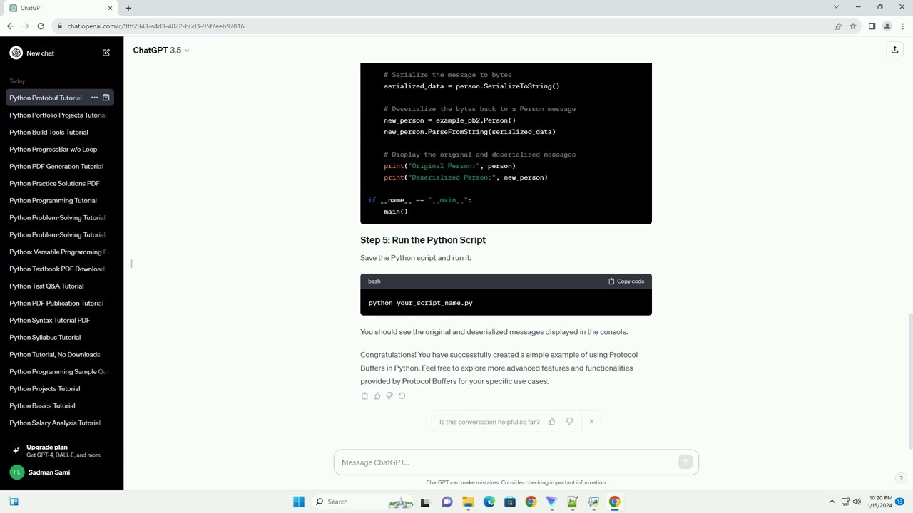 python protobuf example