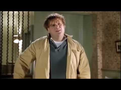 fat guy in a little coat