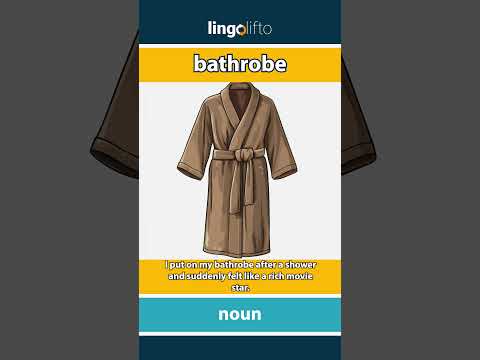 🇬🇧 Bathrobe Meaning : Flash Card : Learn English Vocabulary