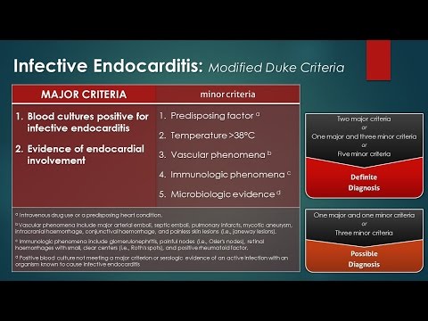 Infective Endocarditis: Modified Duke Criteria