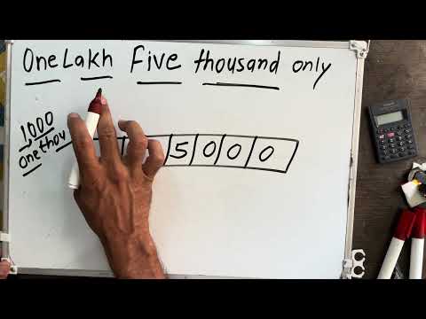 One lakh Five thousand rupees in numbers| 105000 Number Spelling Hindi English mein