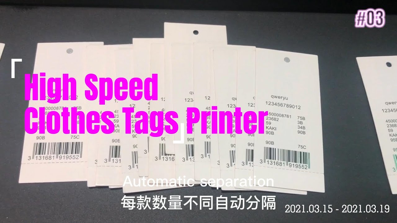 High Speed Clothes Tag Printing Machine UV variable data printer