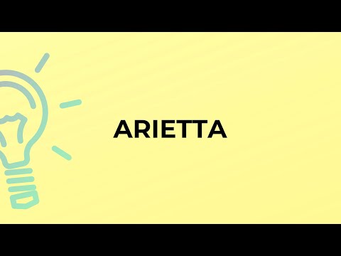 What is the meaning of the word ARIETTA?