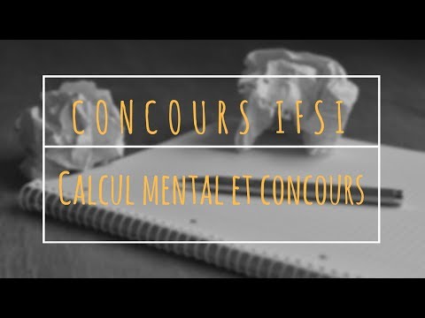 Concours IFSI - Le calcul mental
