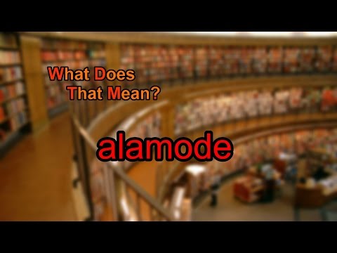 What does alamode mean?