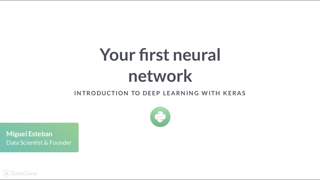 Python Tutorial: Your first neural network