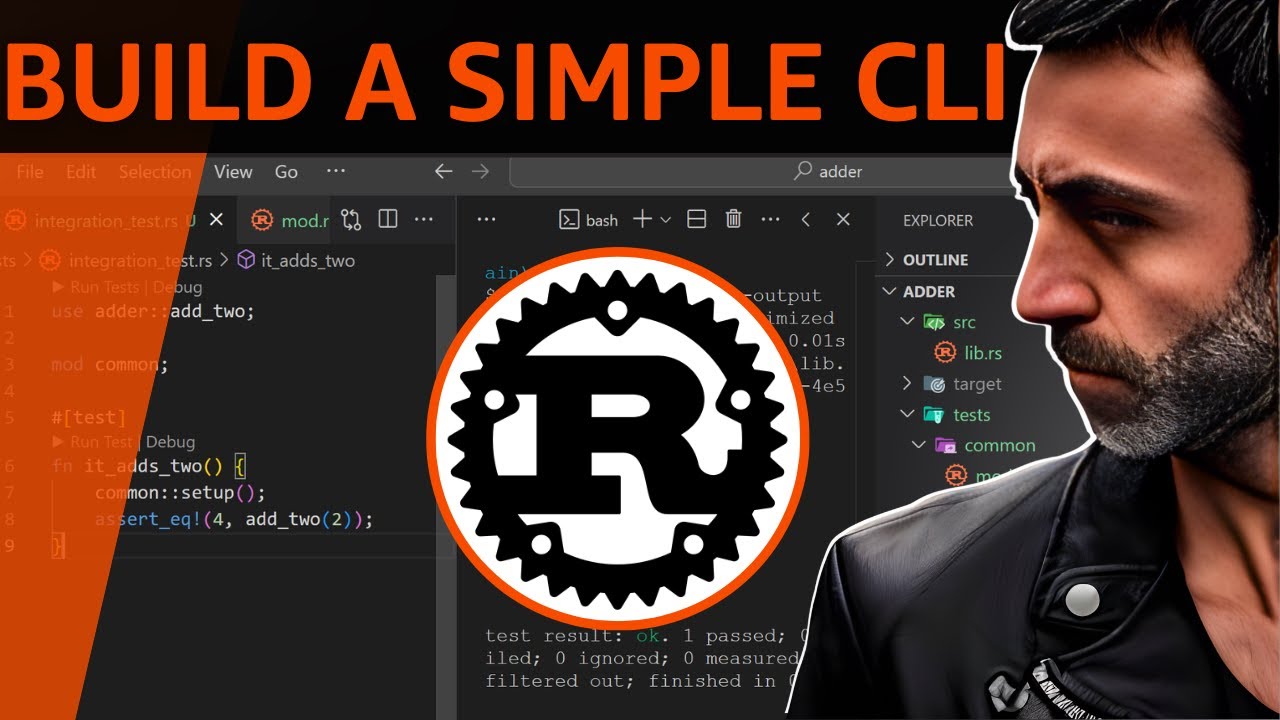 Build a simple Command Line Interface (CLI) in Rust - Full Crash Rust Tutorial for Beginners