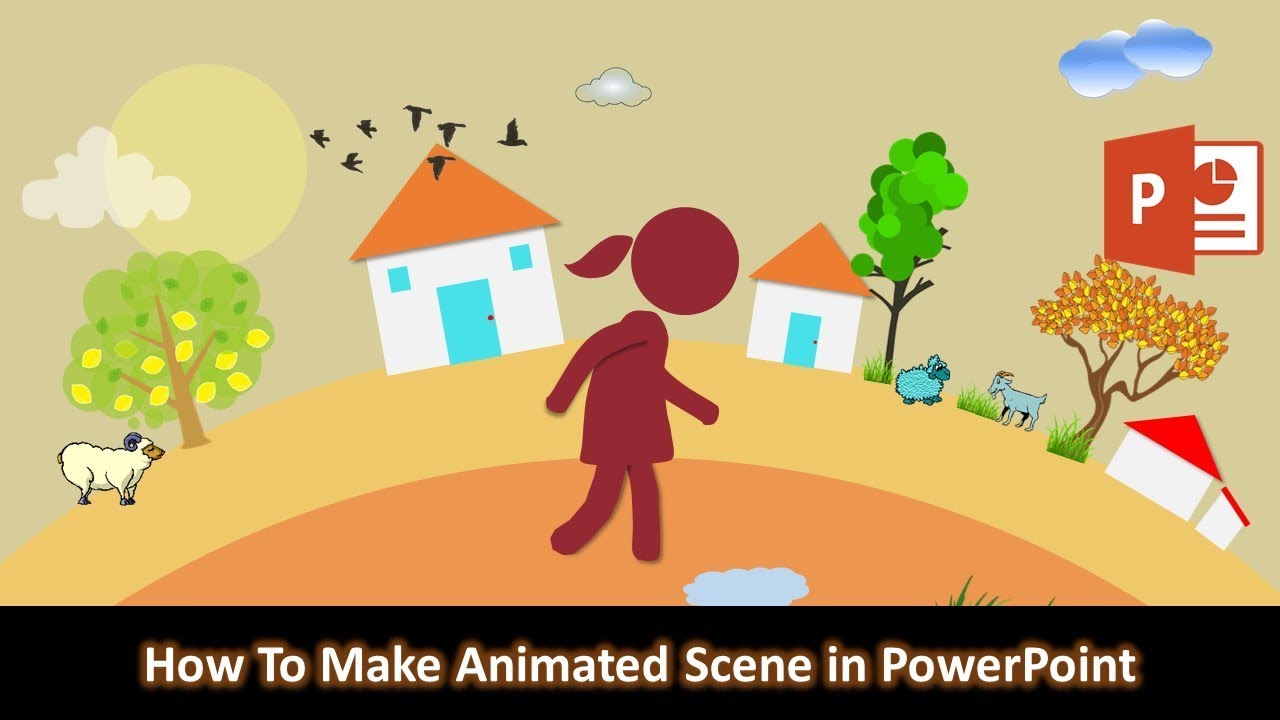 How to Make a Short Animated Scene in PowerPoint Tutorial