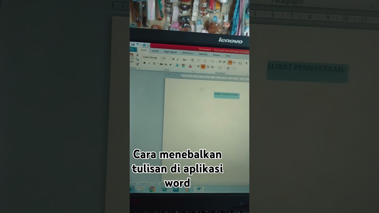 Cara menebalkan tulisan di aplikasi word