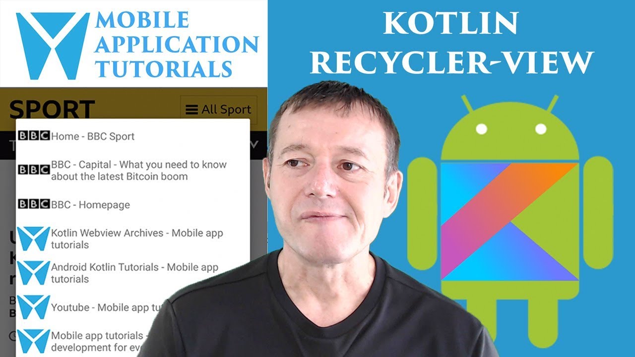 Kotlin android development tutorial - Adding RecyclerView
