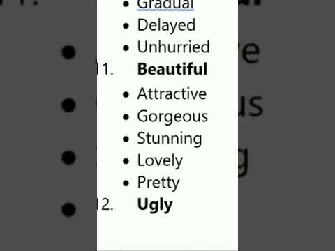 Advance synonyms words list