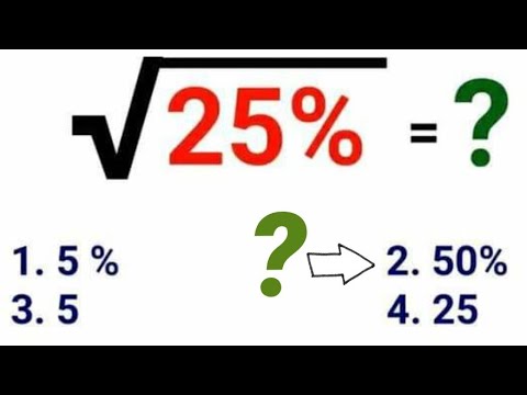 Square Root of 25 Percent | √(25%)