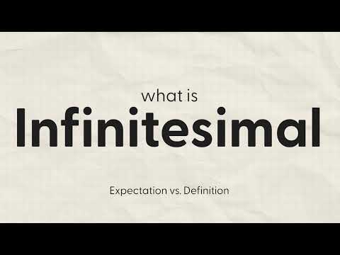 What is the meaning Infinitesimal? βΎοΈ
