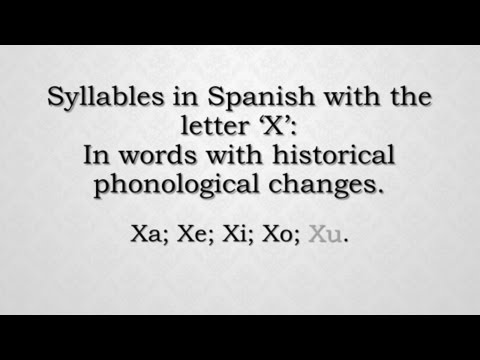How to pronounce in Spanish syllables with the letter 'X': xa, xe, xi, xo, xu. (Part 4)